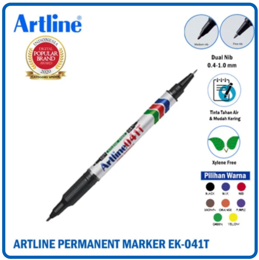 Artline Permanent Twin Marker 041T - PT Bangkit Perkasa Sukses